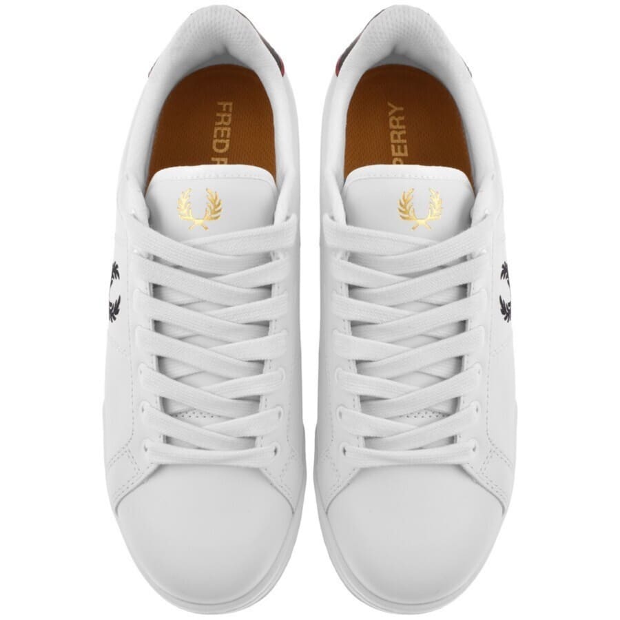 Fred Perry B722 Leather Trainers White | Mainline Menswear